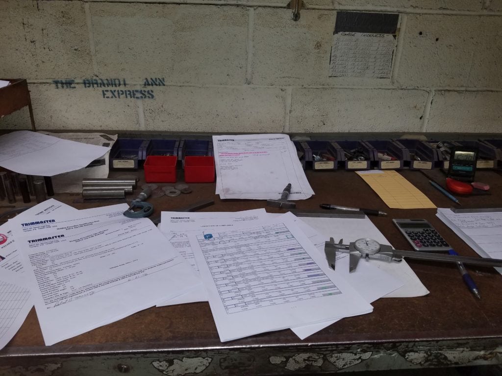 Inspection Paperwork - TrimMaster